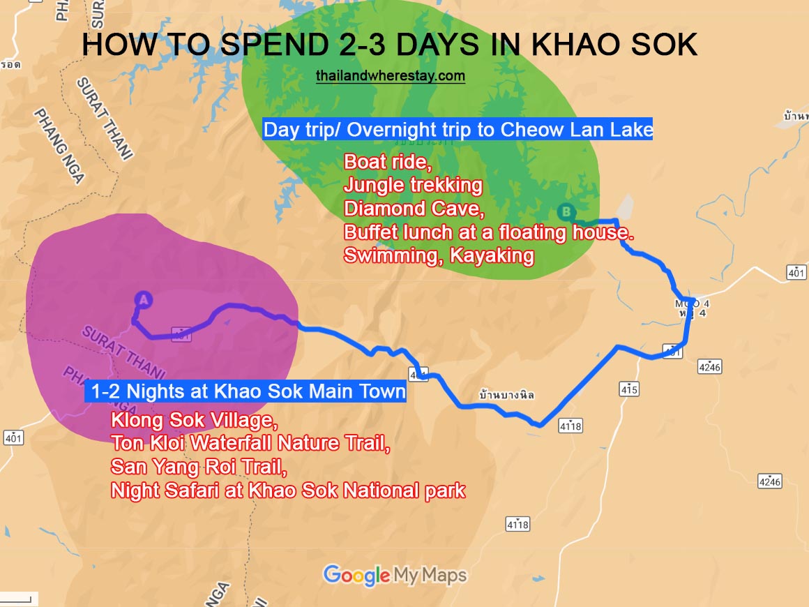 My 2-4 Days In Khao Sok Itinerary - ThailandWhereStay