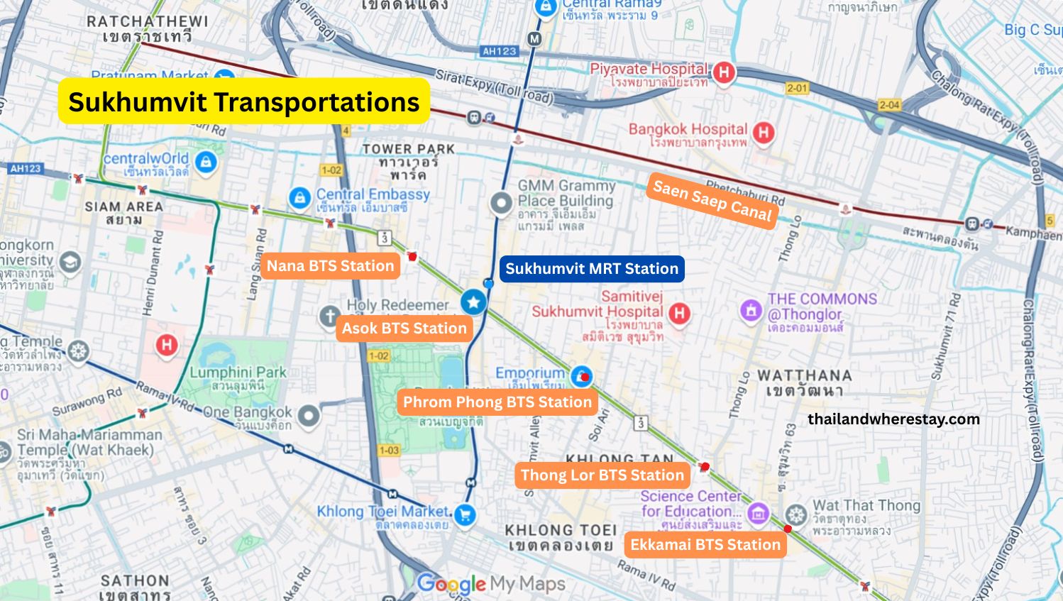 How to get to Sukhumvit - ThailandWhereStay