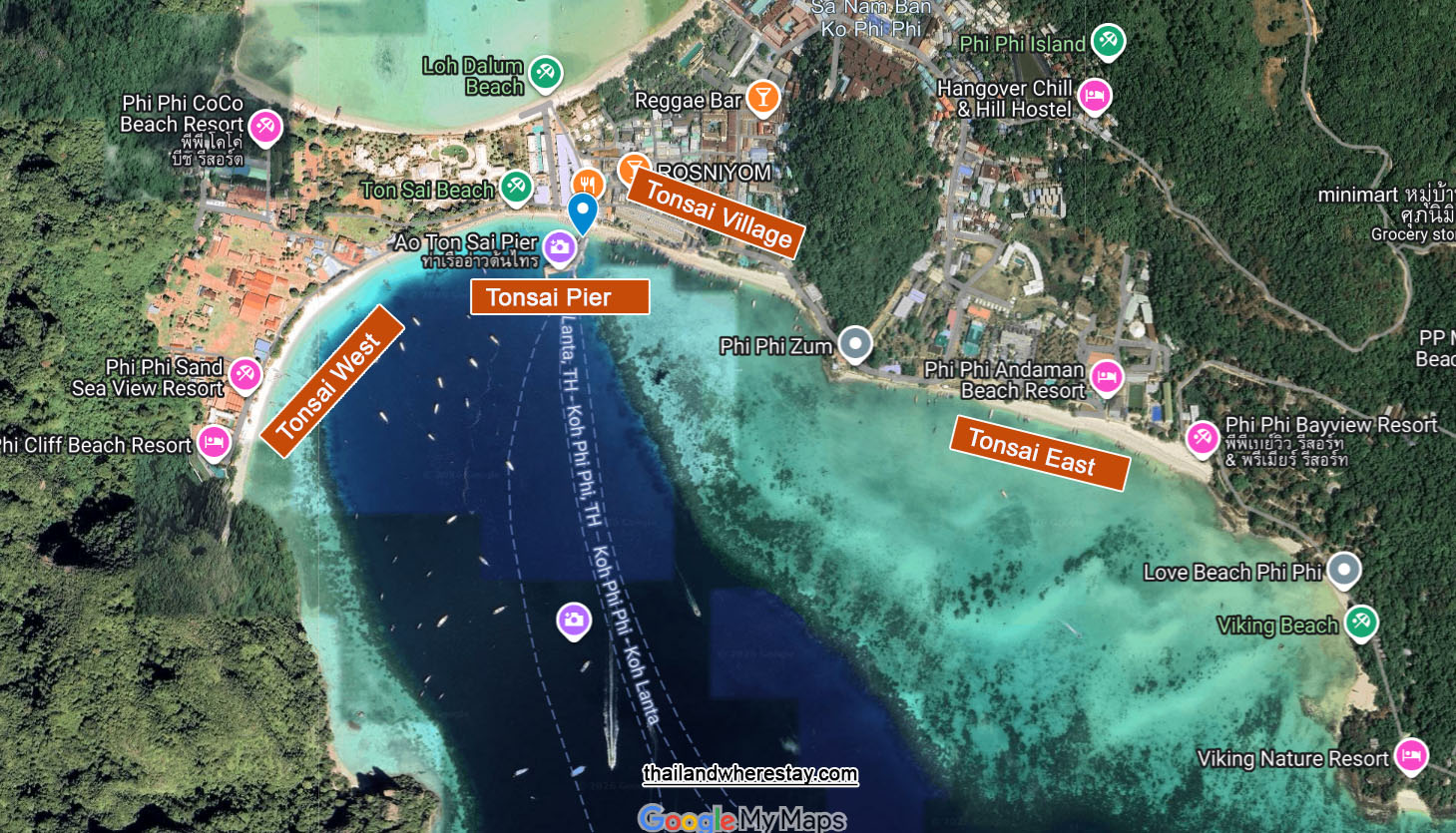 Tonsai Beach, Koh Phi Phi Don - ThailandWhereStay
